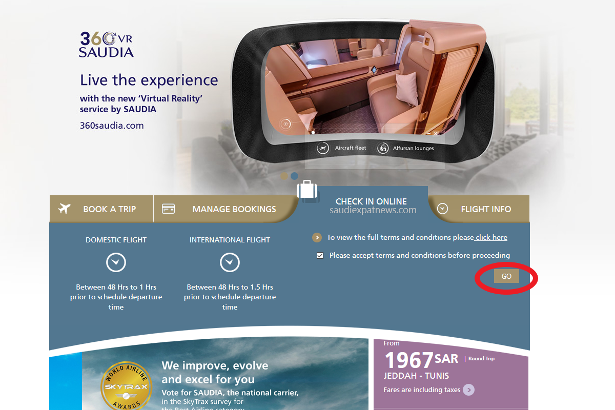 Saudia Online Check-in/Issuance of Boarding Pass - KSAexpats.com