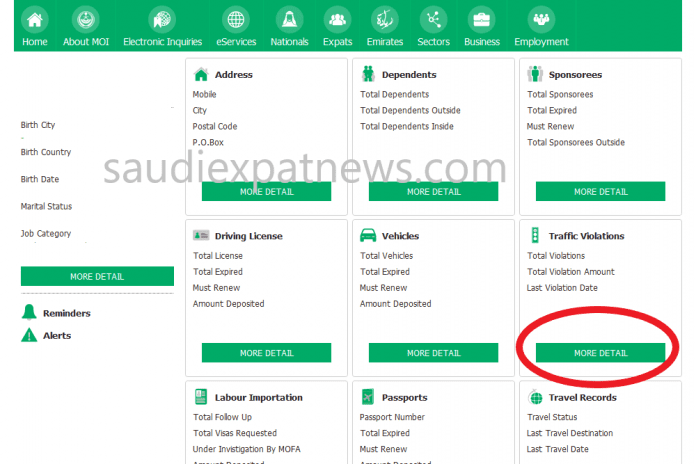 How to Check Traffic Violations Payment Deadline - KSAexpats.com