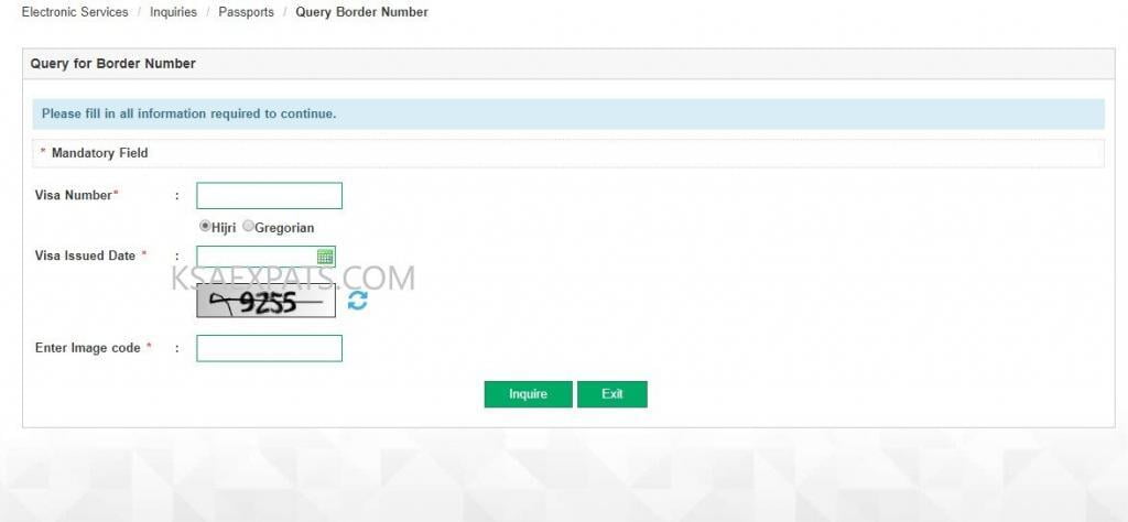 How To Get Your Border Number Online - KSAexpats.com