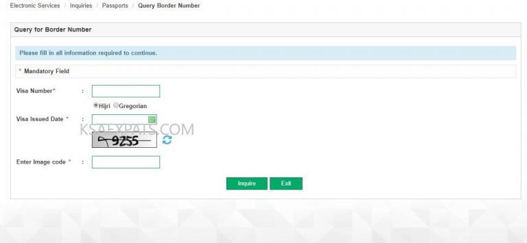 How To Get Your Border Number Online - KSAexpats.com
