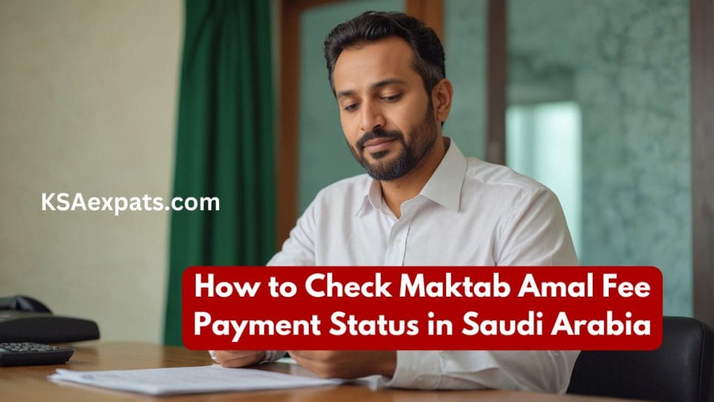How to Check Maktab Amal Fee Payment Status in Saudi Arabia - KSA Expats