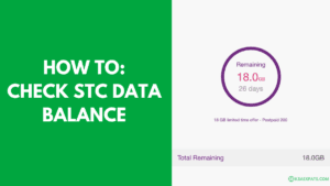 How to check STC data balance? - KSA Expats