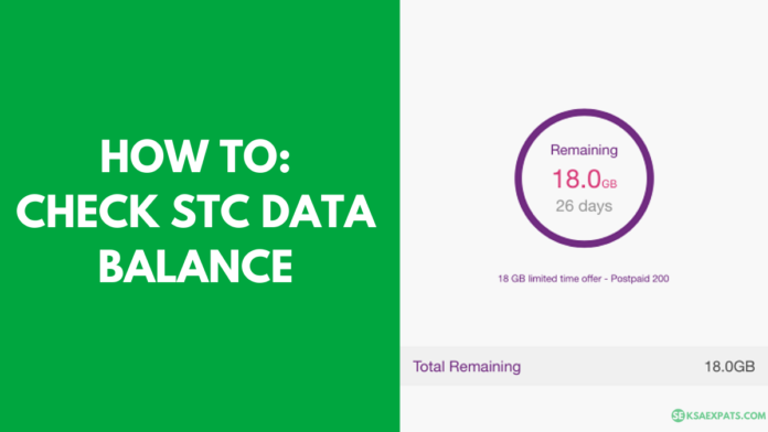 How to check STC data balance? - KSA Expats