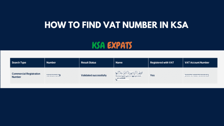 How To Find VAT Number In Saudi Arabia | KSA Expats
