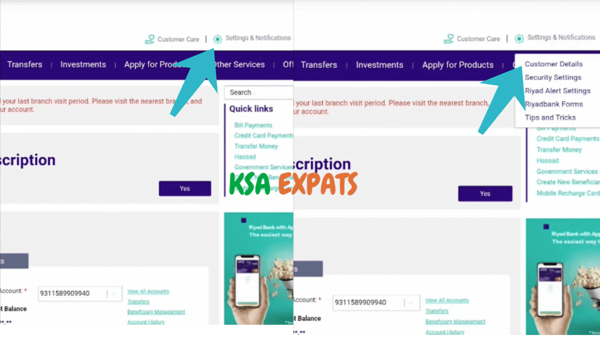 How To Update Iqama On Riyad Bank Online | KSA Expats