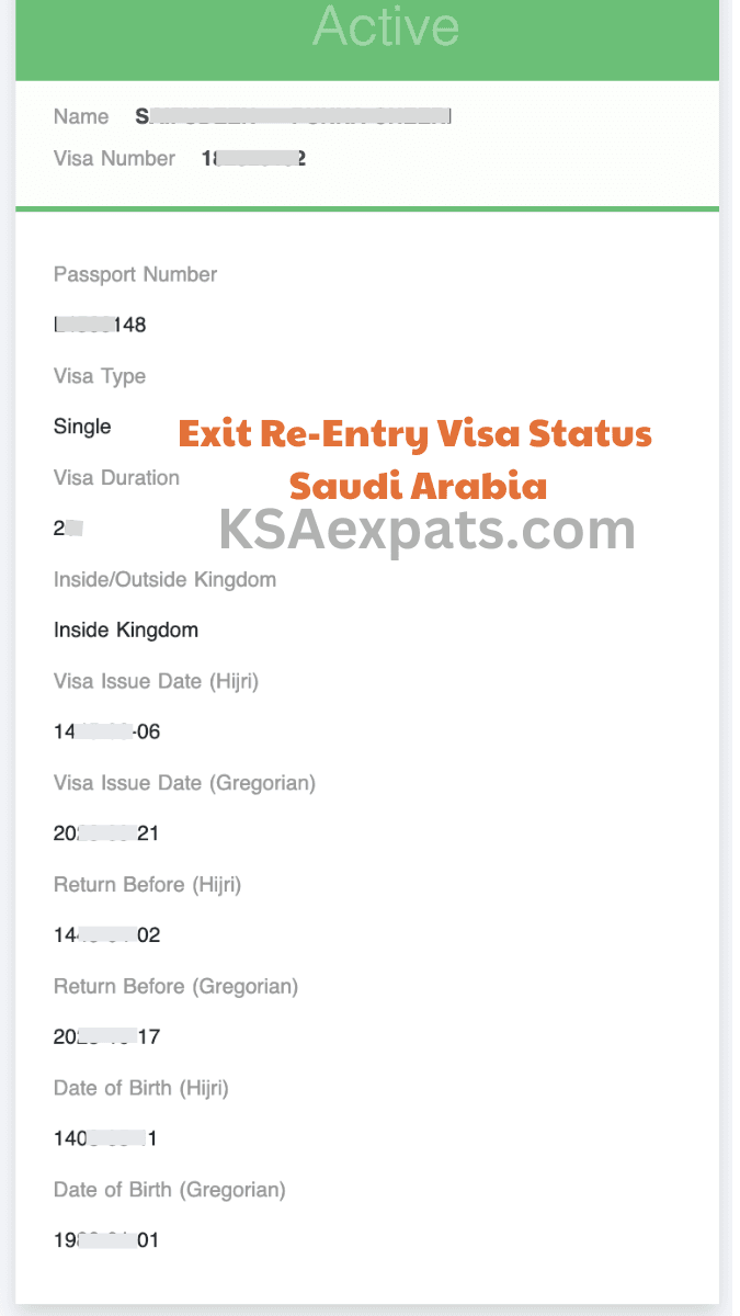 How to Check Your Exit Re-Entry Visa Validity in 2024 - KSAexpats.com