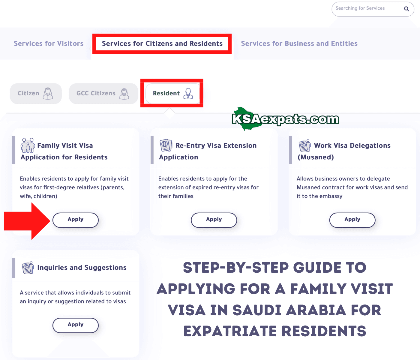 How to Apply for a Family Visit Visa Online - KSAexpats.com
